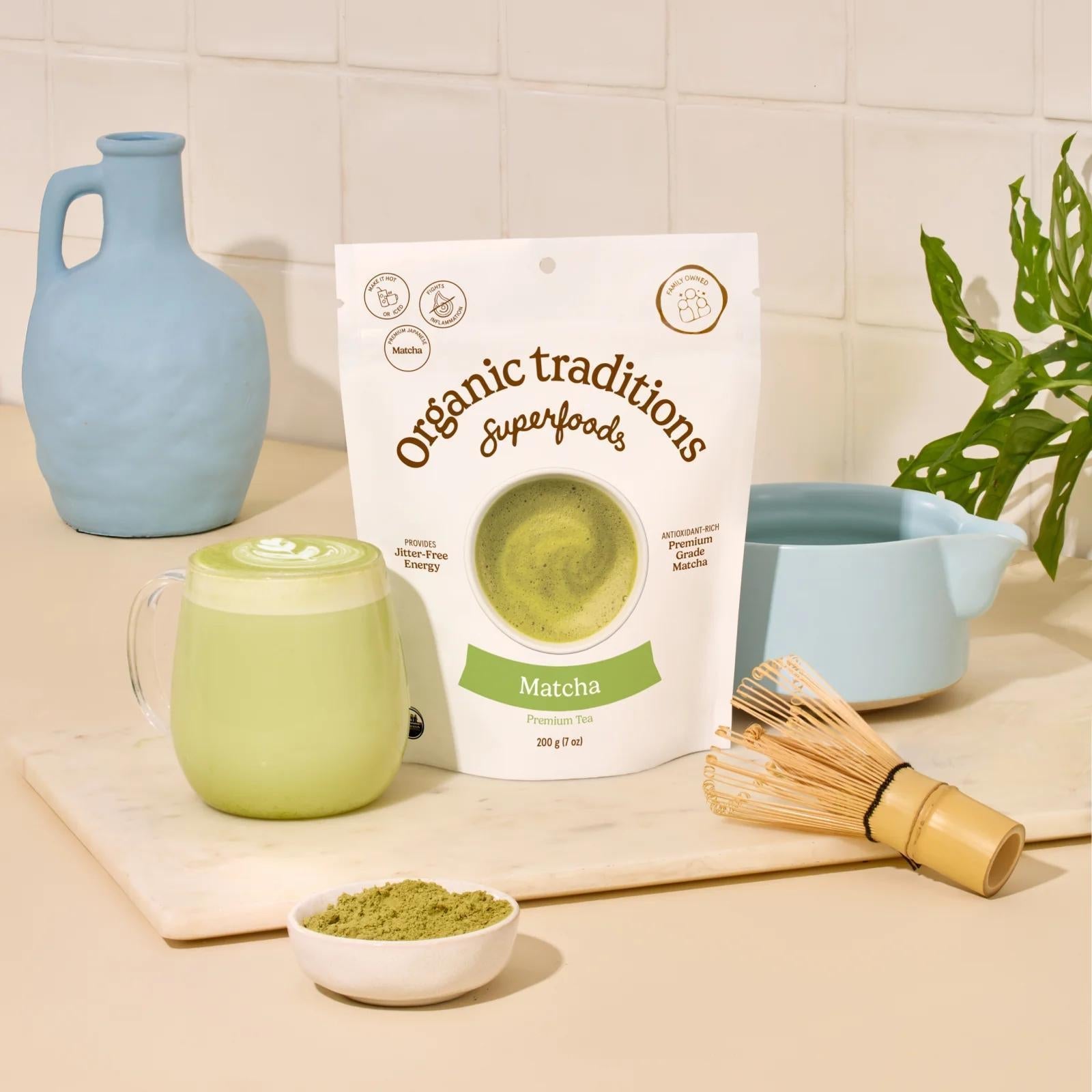 Organic Traditions Premium Matcha Tea | Organic Japanese Matcha Powder ...
